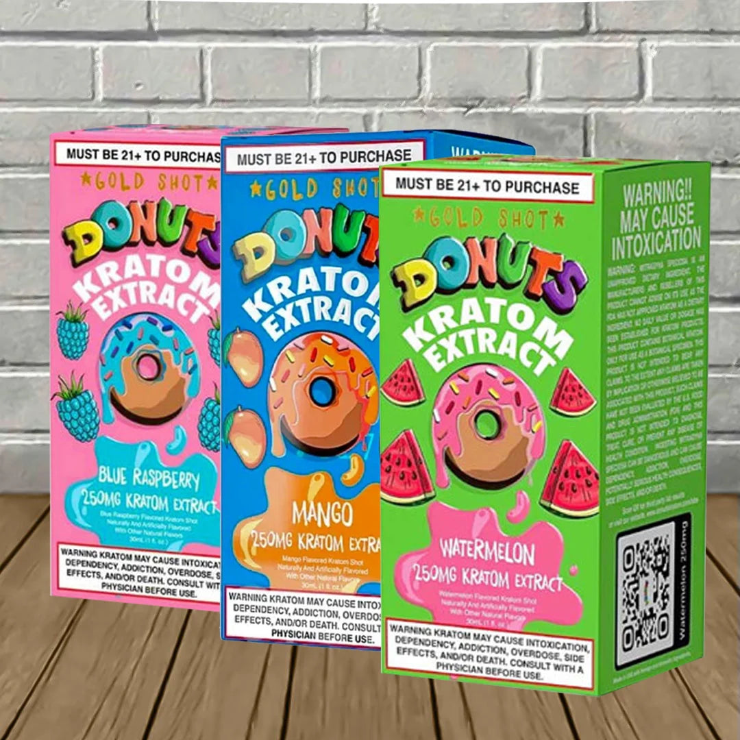 Donuts Liquid Kratom Extract Gold Shot 30ml – TenVape
