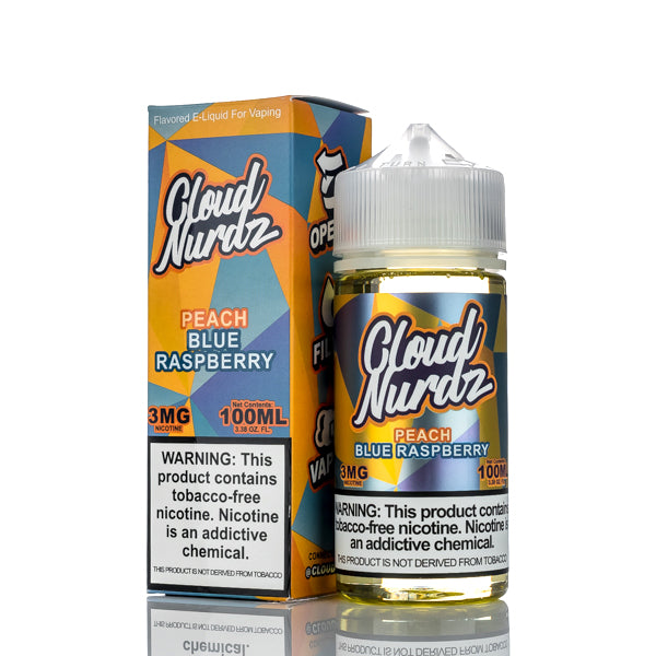 Cloud Nurdz E-Liquid Peach Blue Raspberry 100ml – TenVape