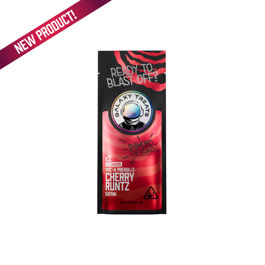 Galaxy Treats Cherry Runtz - Diamond Infused 2ct THCA Prerolls – TenVape