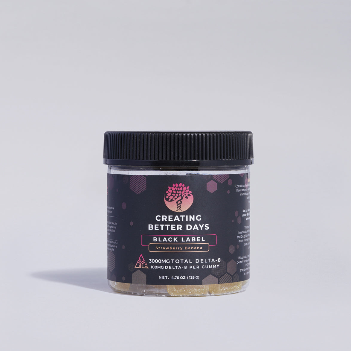 Black Label Strawberry Banana Delta 8 Gummies 3000 MG – TenVape
