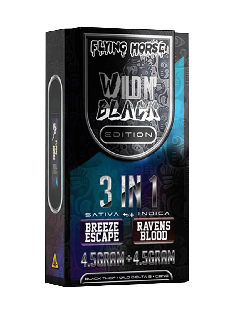 Breeze Escape | Ravens Blood Flying Horse Wild’N Black 3in1 Vape 9G – TenVape