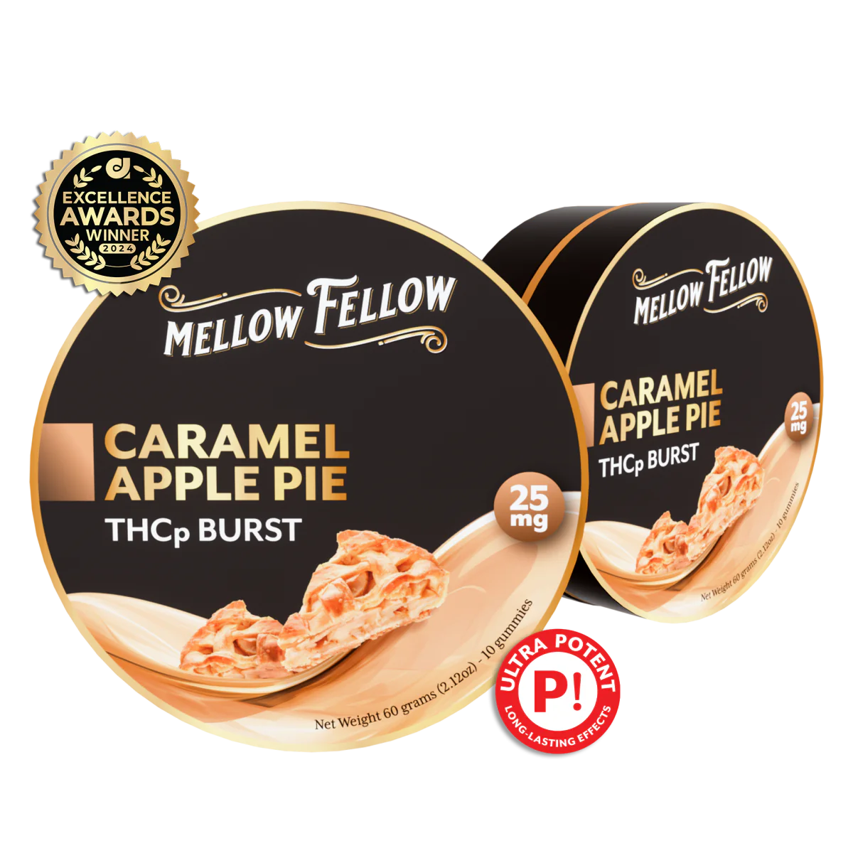 Mellow Fellow THCp Bursts Edibles - Caramel Apple Pie - 25mg – TenVape