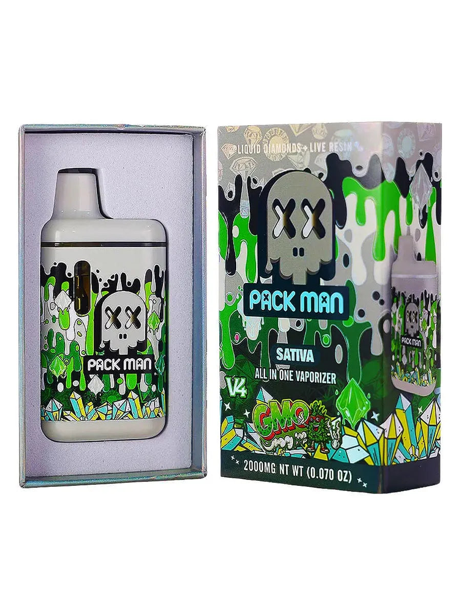 GMO Pack Man V4 Liquid Diamonds Live Resin Vaporizer 2000MG – TenVape