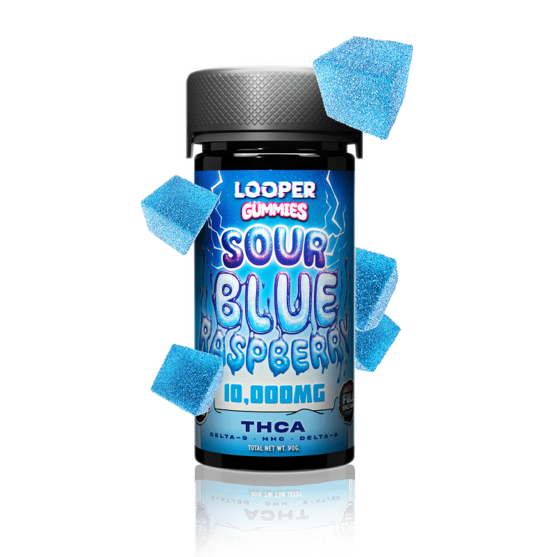 Looper Vape THC-A Gummies: Sour Blue Raspberry – TenVape
