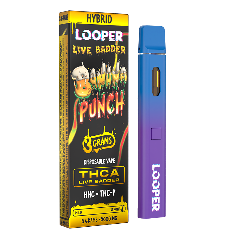 Looper Vape Live Badder 3g Disposable: Banana Punch – TenVape
