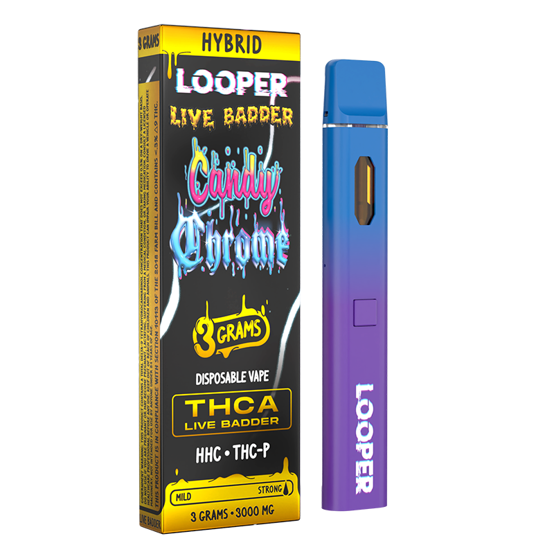Looper Vape Live Badder 3g Disposable: Candy Chrome – TenVape