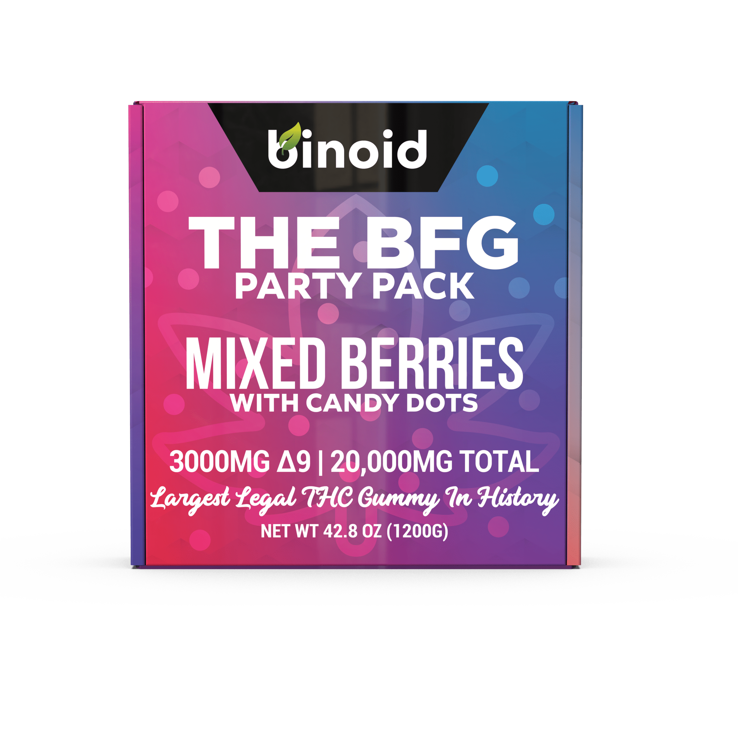 Binoid The BFG w/Candy Dots – 3000mg Largest Legal Gummy – TenVape