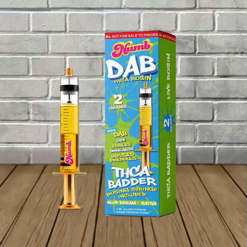 Numb Premium Live Rosin THCa Badder Glass Dab Syringe 2g – TenVape