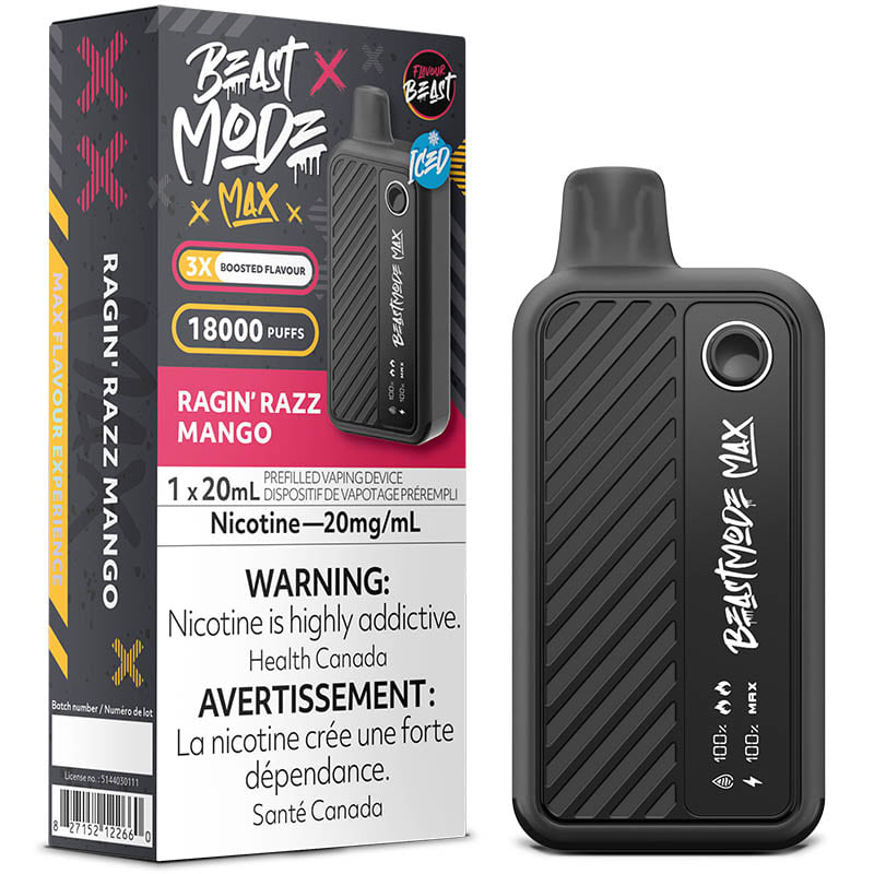 Ragin' Razz Mango Flavour Beast Mode Max 18K Disposable Vape – TenVape