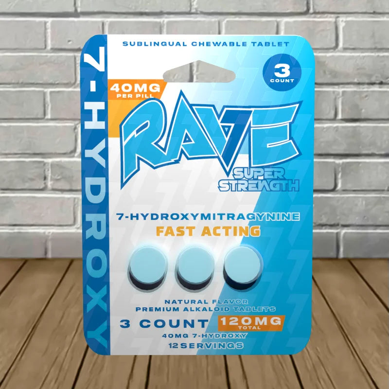 Rave Super Strength 7-Hydroxymitragynine Extract Tablets 3ct – TenVape