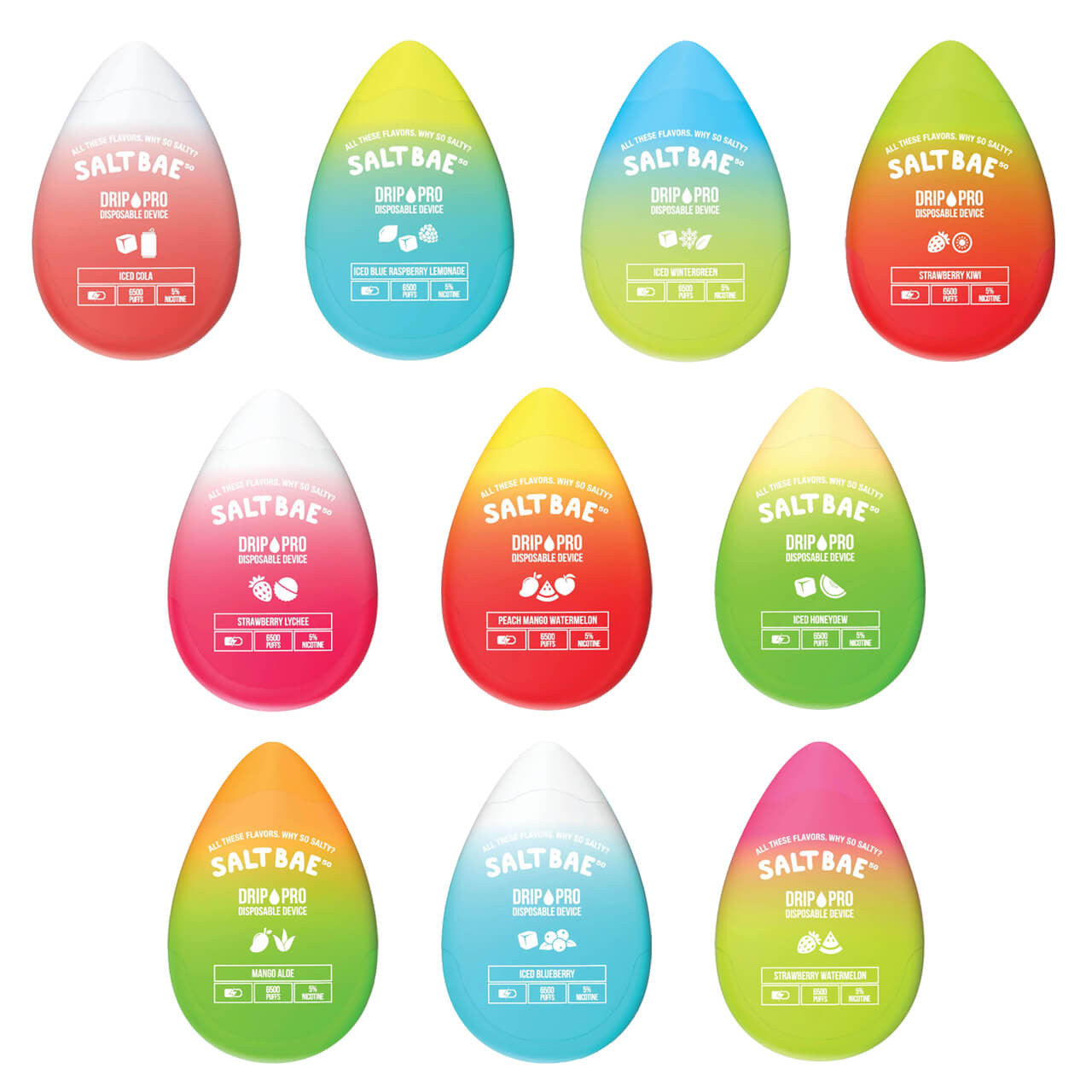 Salt Bae 50 Drip Pro Disposable Device (6500 Puffs) - BOGO – TenVape