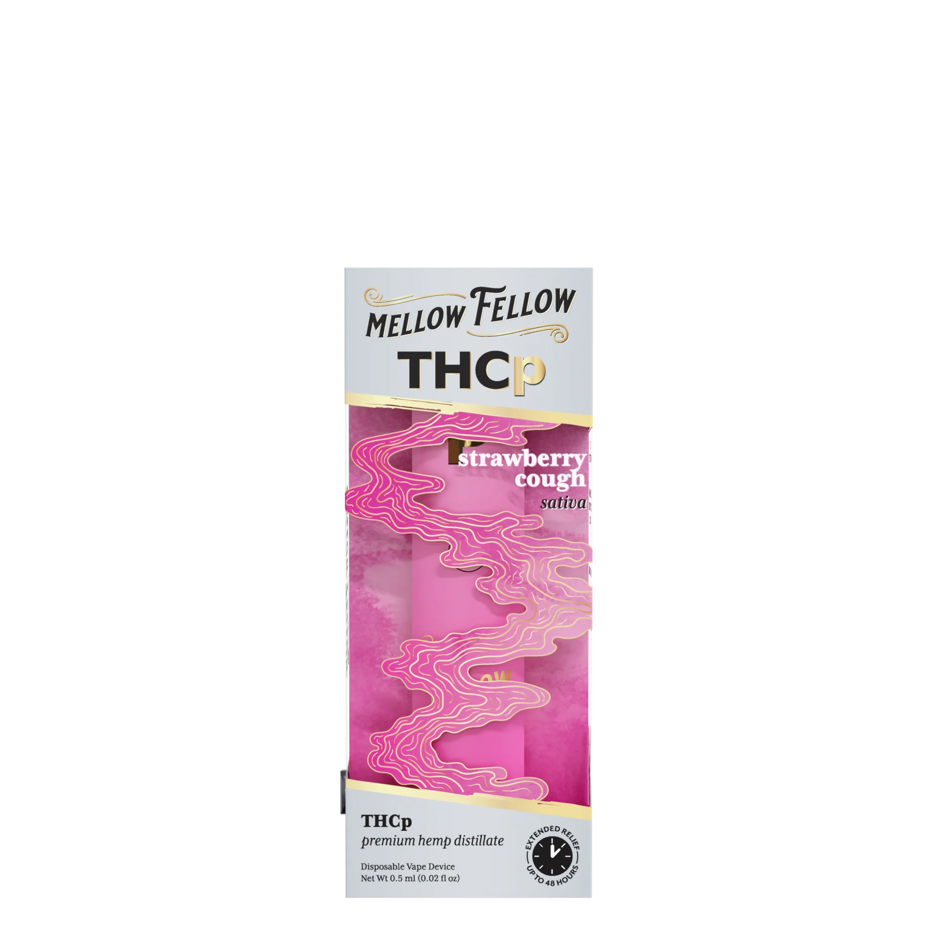 Mellow Fellow THCp 0.5g Disposable Vape - Strawberry Cough (Sativa ...