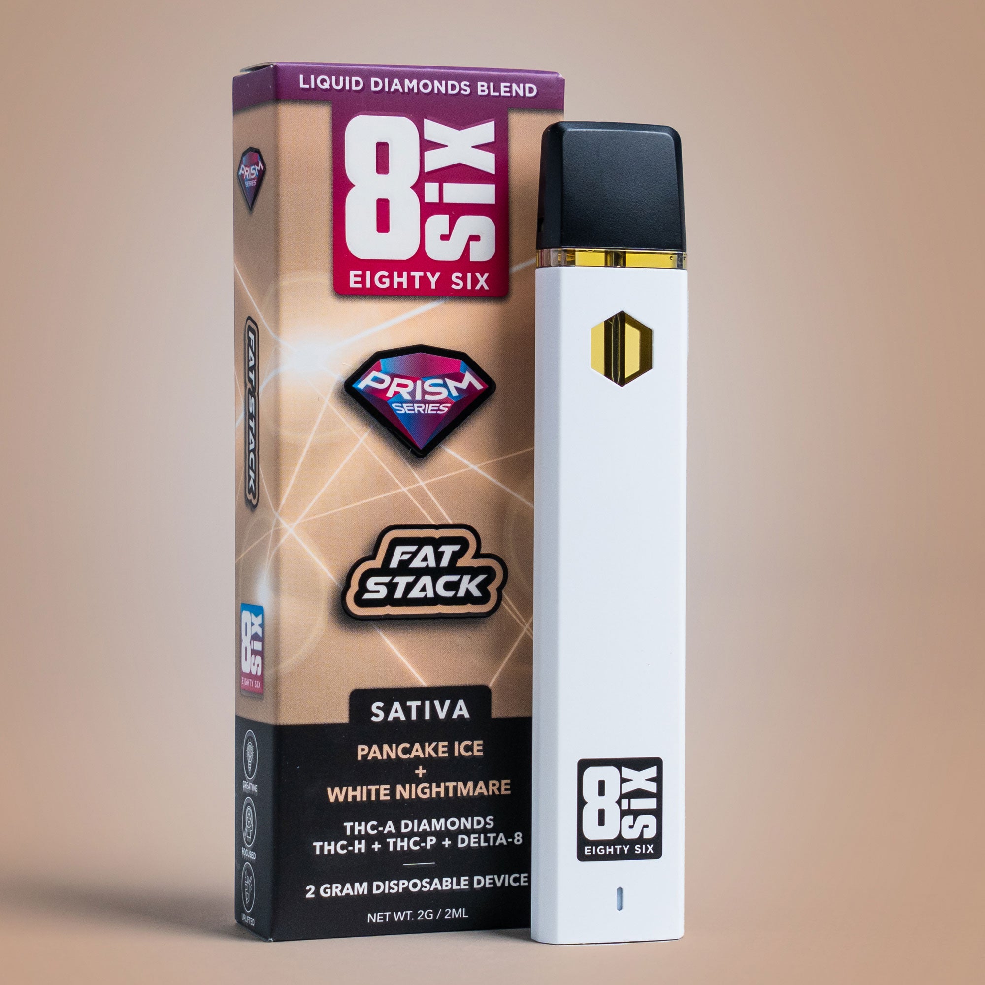 Eighty Six Fat Stack THCa Liquid Diamonds 2G Disposable Vape (Pancake ...