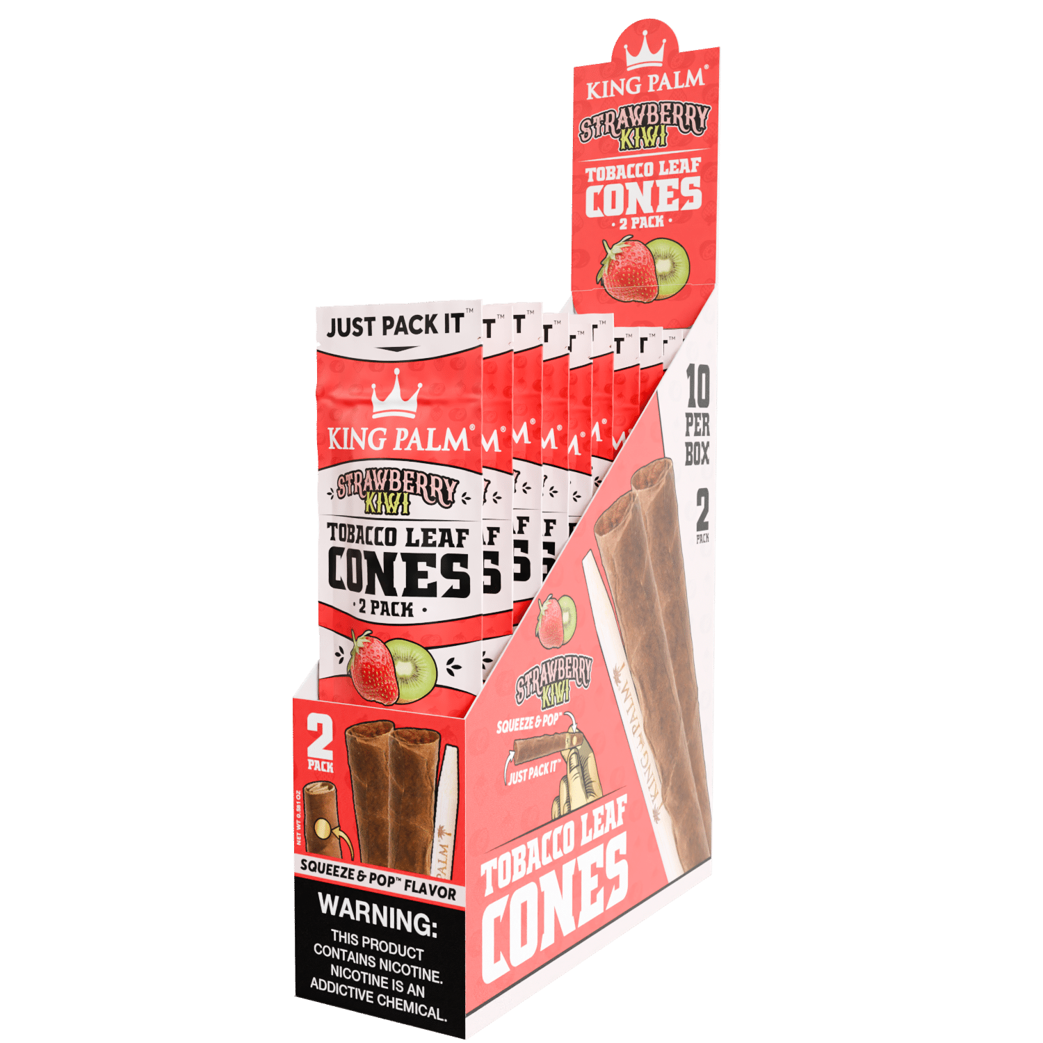 Tobacco Cones – Strawberry Kiwi King Palm – TenVape