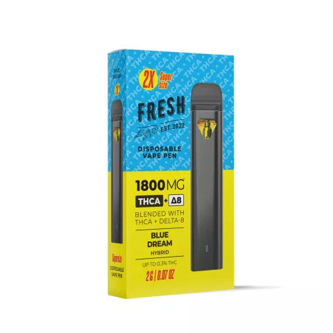 Blue Dream Vape Pen - THCA, D8 Blend - Disposable - 1800mg - Fresh ...
