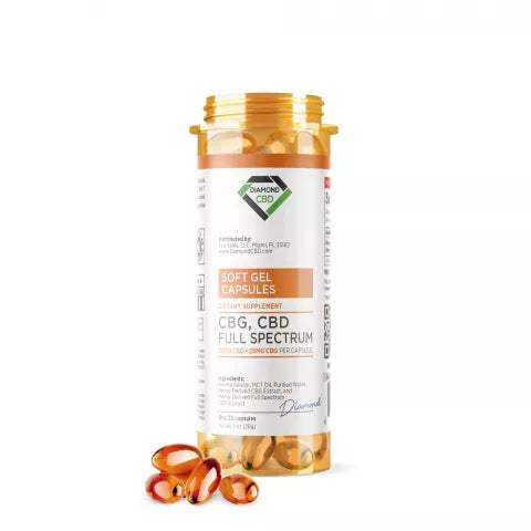 CBD, CBG Capsules - 50mg - Diamond CBD - 20ct – TenVape
