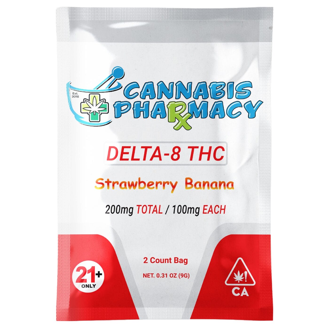 Cannabis Pharmacy Delta-8 THC Gummies | 100mg – Strawberry Banana – 2c ...