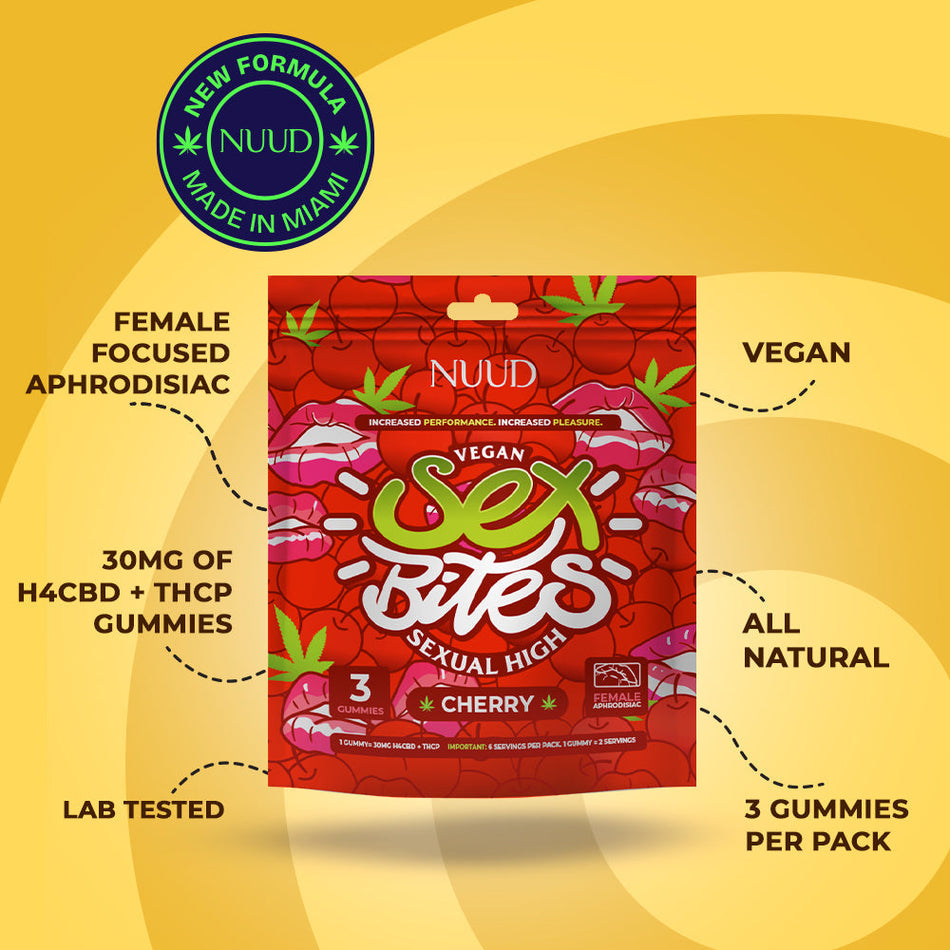Nuud Sex Bites Female Aphrodisiac Gummies Cherry Tenvape