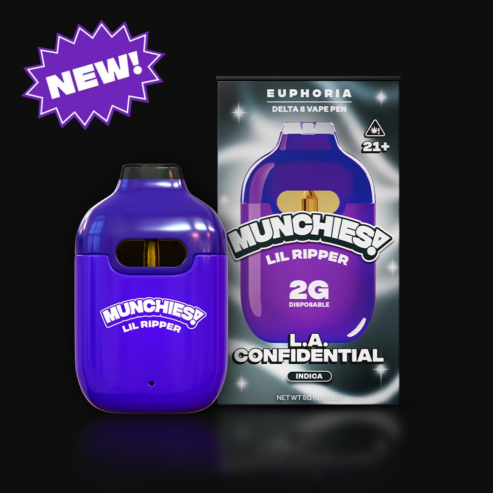 Delta Munchies 2g Lil Ripper Euphoria D8 Vape LA Confidential – TenVape