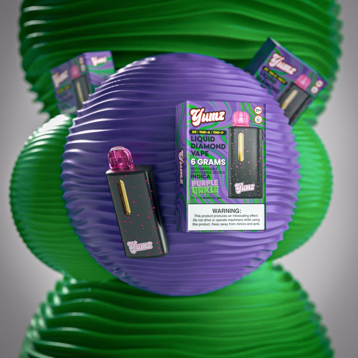 Yumz - Purple Urkle - Indica - THC Disposable Vape ( 6 Grams ) – TenVape