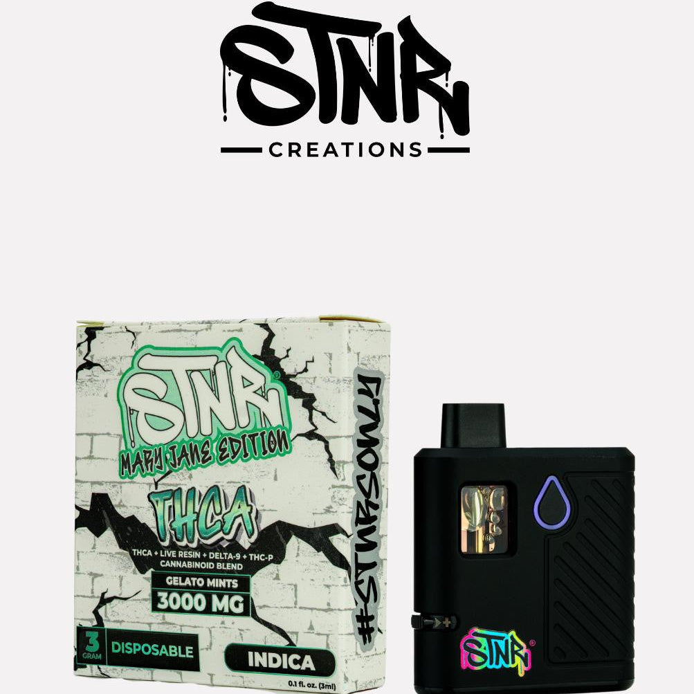 STNR Gelato Mints Mary Jane Blend Delta9/THCA/THCP Live Resin Disposab ...