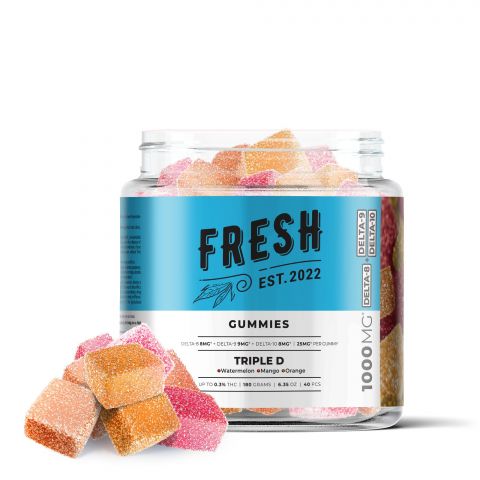 Triple D Gummies - Delta 9 - 1000mg - Fresh – TenVape