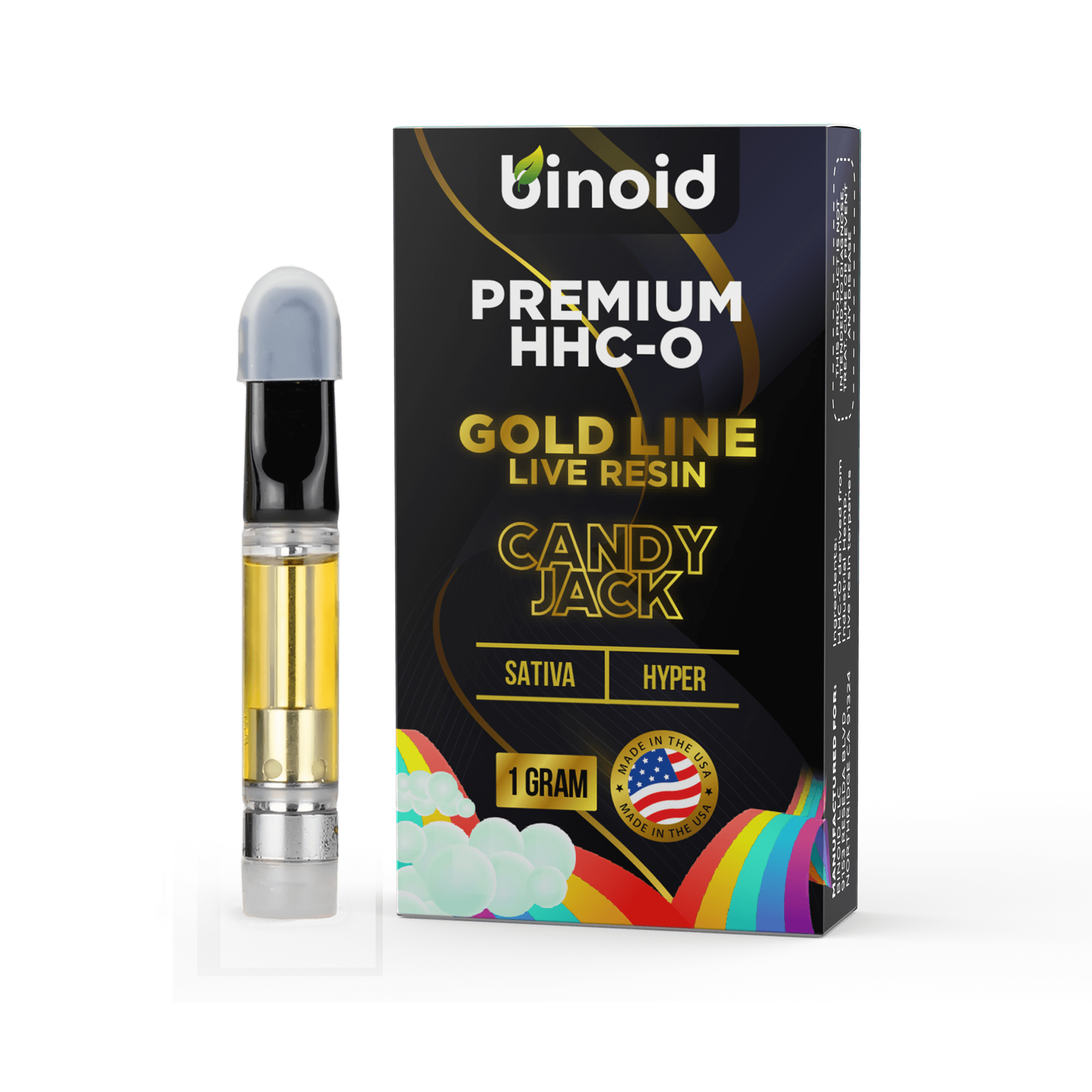 Binoid HHC-O Live Resin Vape Cartridge - Candy Jack – TenVape