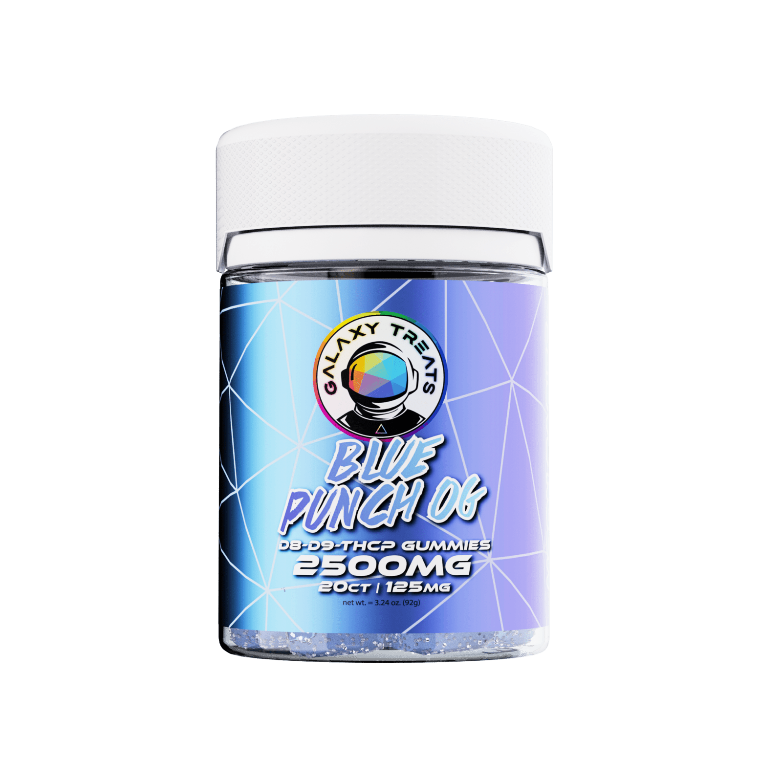 Galaxy Treats Blue Punch 2500mg D8 D9 THCP Gummies (20-CT) – TenVape