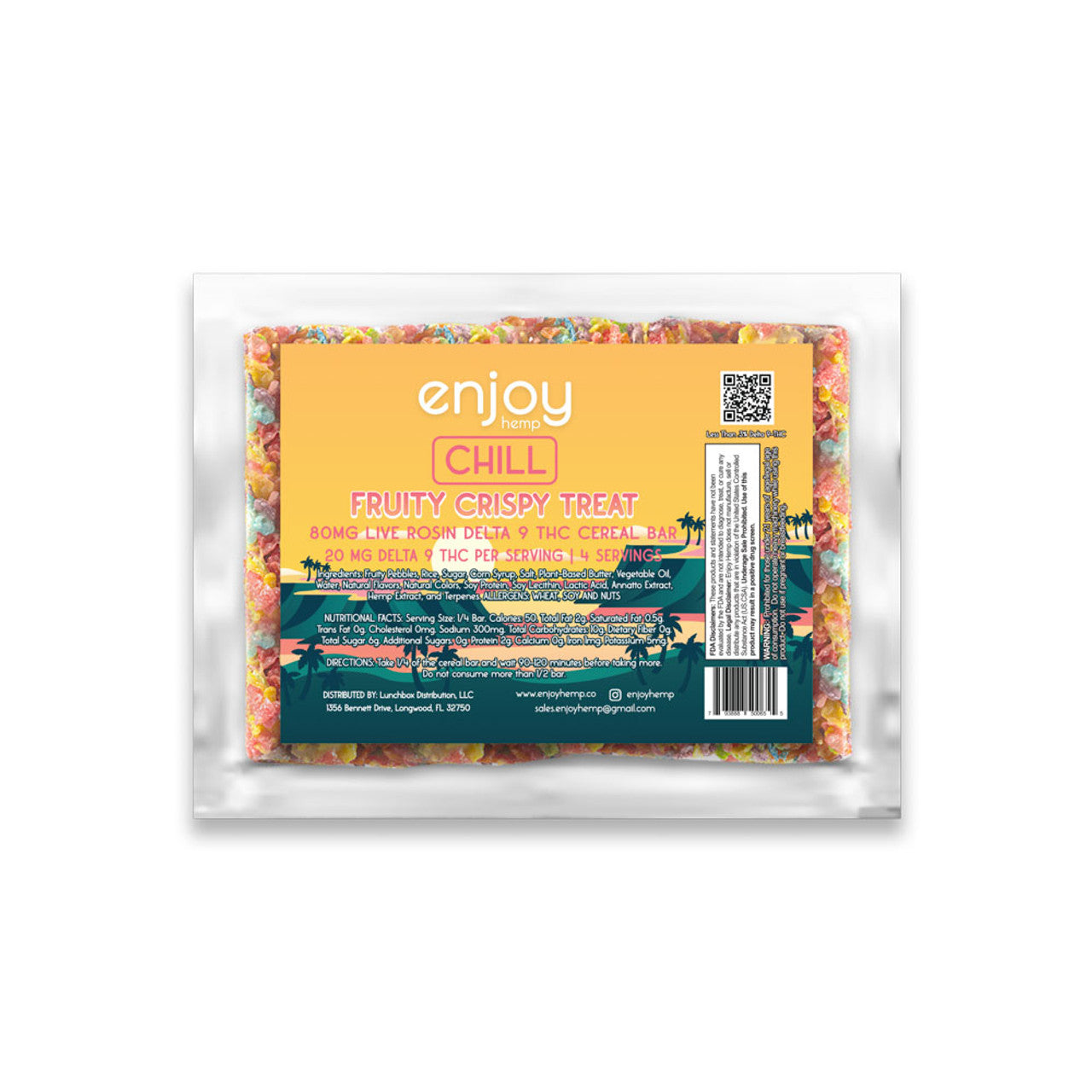 Enjoy Hemp Live Rosin Delta 9 THC Fruity Cereal Bar - Chill Indica ...