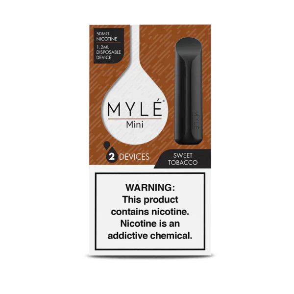 Myle Mini Disposable Pods 320 Puffs - 2 Pack Devices - Sweet Tobacco ...