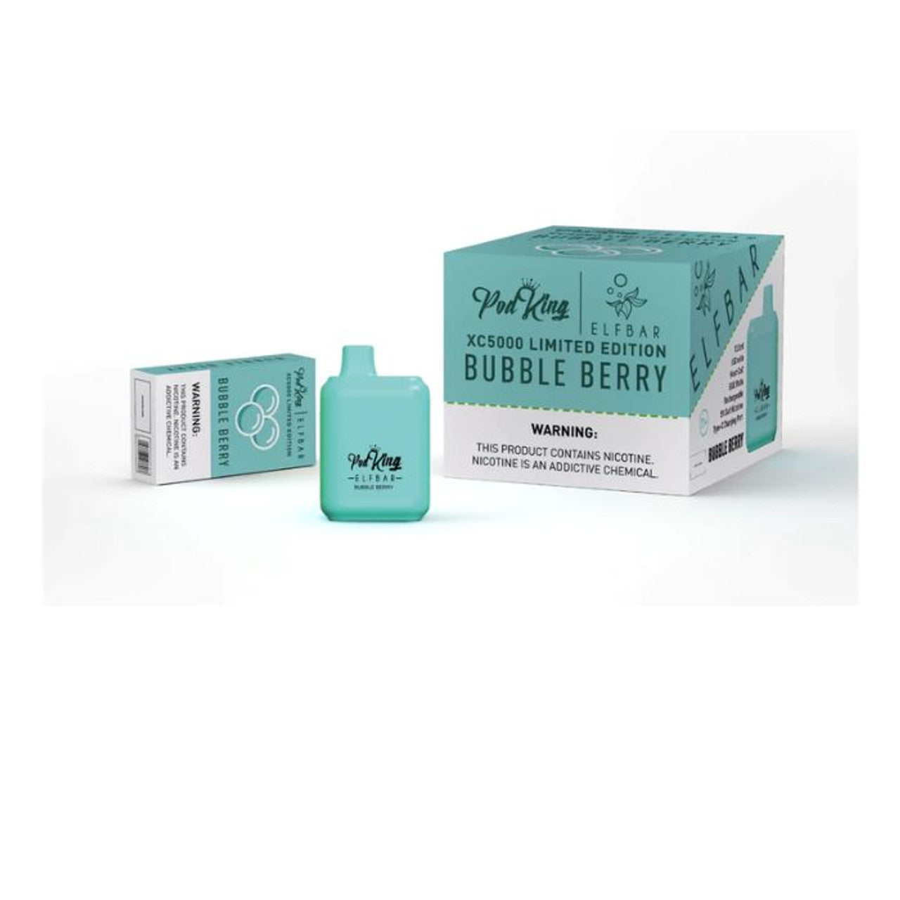 Pod King Elf Bar XC5000 Vape Flavor Kit Bubble Berry – TenVape