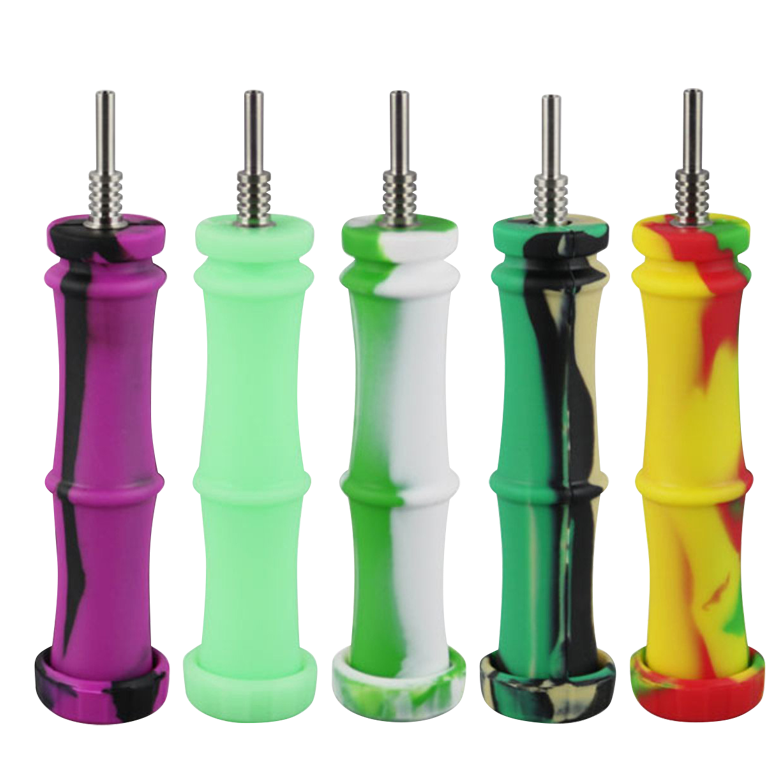 Nectar Collector Silicone Vapor Straw with Titanium Tip - Bamboo Colle ...