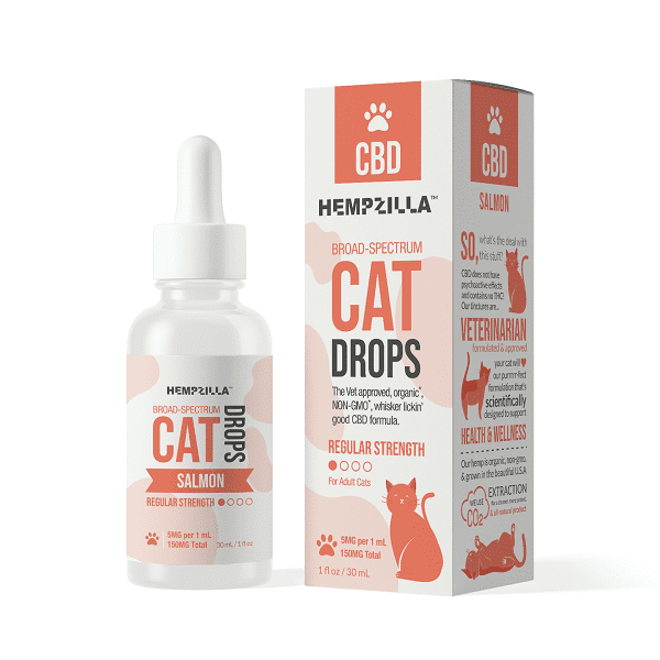 Hempzilla CBD Cat Drops Salmon Tincture 150mg – TenVape
