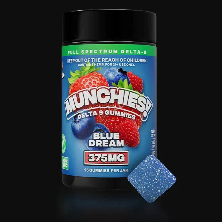 Delta Munchies Blue Dream Delta 9 Gummies 375mg/600mg – TenVape